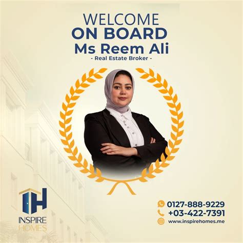 Inspirehomes On Linkedin A Hard Welcome To Ms Reem Ali Were