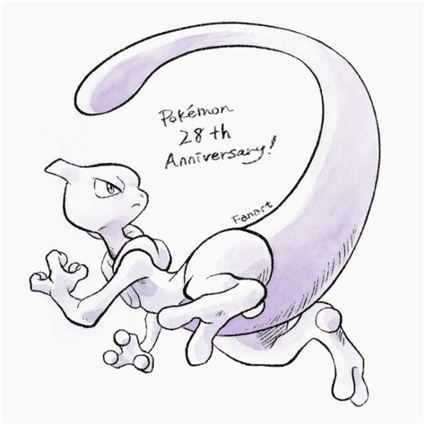 Mewtwo Pokemon Drawn By Uninori Danbooru