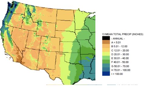 Average Annual Precipitation In Inches Download Scientific Diagram