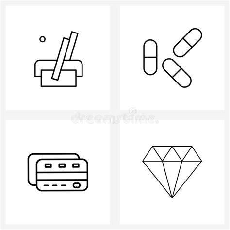 4 Universele Pictogrammen Perfecte Symbolen Voor De Creditcard Van De