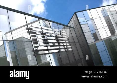 June 2018 Editorial Use Only 3d Animation Ibm Logo On Glass Building