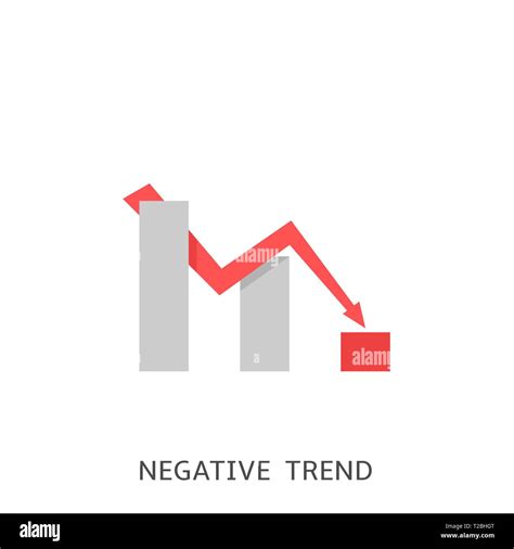 Negative Trend Declining Graph Red Arrow Vector Illustration Stock Vector Image And Art Alamy
