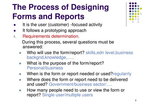 Ppt Designing Forms And Reports Powerpoint Presentation Free