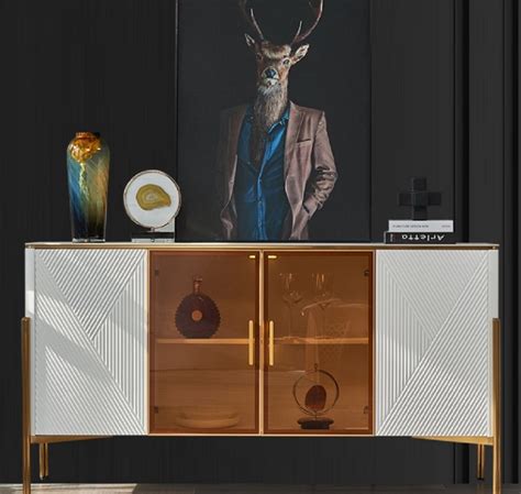 Jvmoebel Sideboard Weiß Sideboard Regale Design Wohnzimmer Möbel Holz