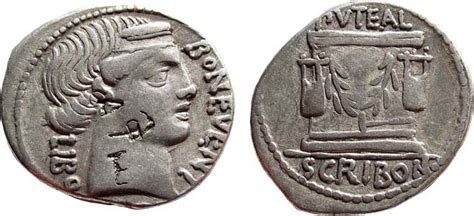 Ar Denarius Of L Scribonius Libo 62 Bc Lightning Strikes The Forum