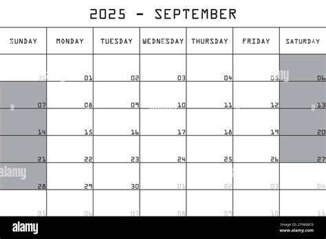 2025 Calendar Planer Organizer Big Editable Space Color Month SEPTEMBER
