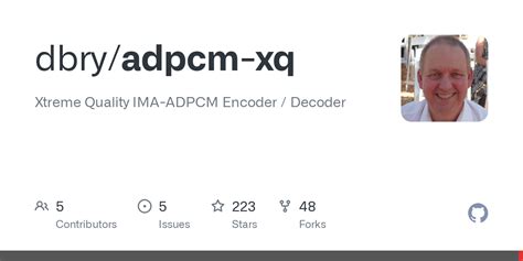 github dbry adpcm xq xtreme quality ima adpcm encoder decoder