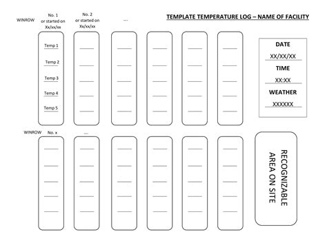 Free Printable Temperature Log Templates Excel Word PDF Refrigerator Freezer