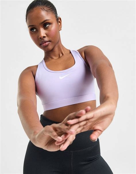 White Nike Training Swoosh Sports Bra Jd Sports Nz