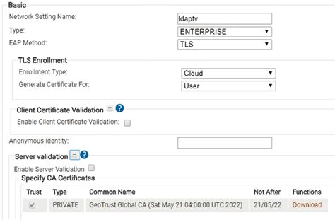 Configure EAP TLS Authentication With A Cisco ISE RADIUS