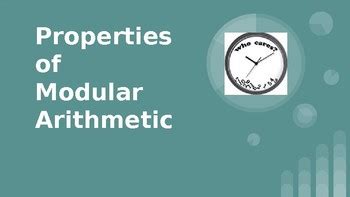 Properties Of Modular Arithmetic By Math Teachers Tpt