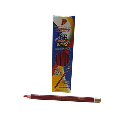 Lapiz Carmin Jumbo Trinagular Pascua Papelera México