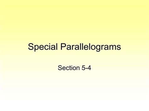 Geo 5 4 Special Parallelogramsppt