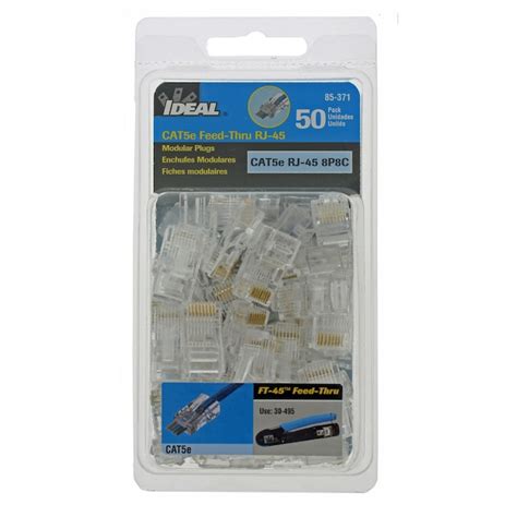 Ideal 50 Pack Cat5e Rj45 Modular Plug 85 371 At