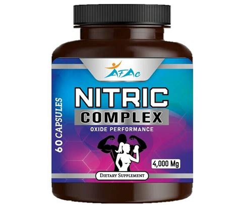 Nitric Oxide Complex 4000mg L Arginine Muscle Pump Growth Pills Aakg 60