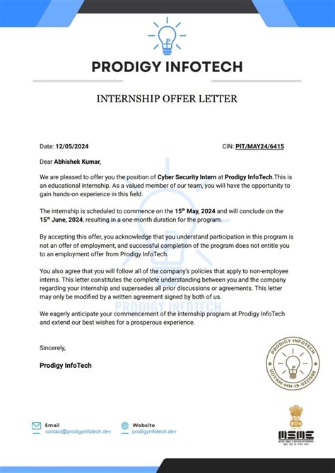 Abhishek Kumar On Linkedin Prodigyinfotech Internship Cybersecurity