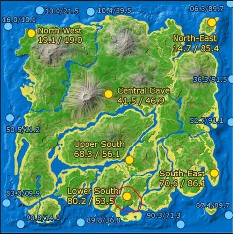 Cave Location Map For Ark Survival