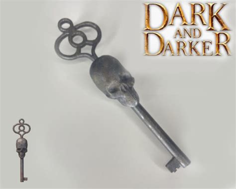 Dark And Darker Skull Key Prop Etsy