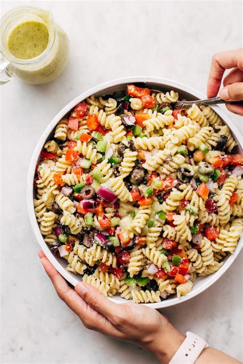 Easy California Pasta Salad With Italian Dressing Recipe Little Spice Jar