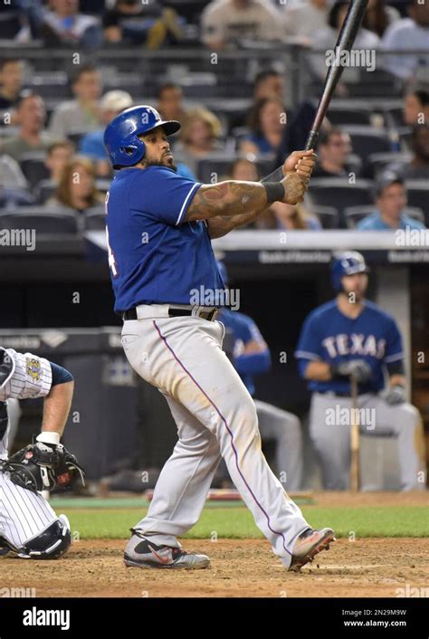 Texas Rangers Prince Fielder Hits An Rbi Single During The Seventh