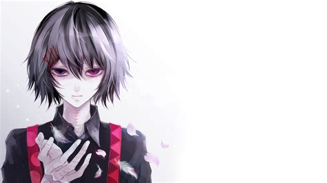 Pink Eyes Dress Anime Tokyo Ghoulre Teeth Smile Knife Weapon