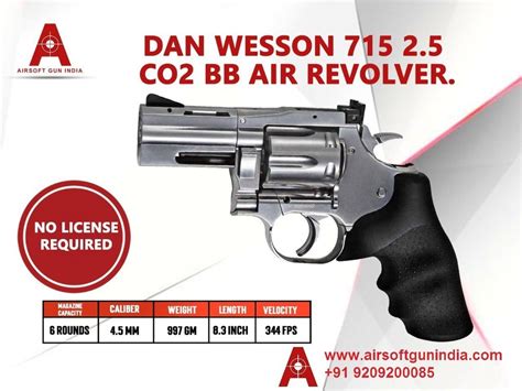 Dan Wesson 715 2 5 Inch Co2 Bb Revolver Silver By Airsoft Gun India At