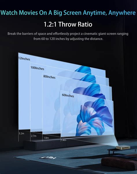 Android Pocket Mini Projector 4k 1080p Video Smartphones Wireless