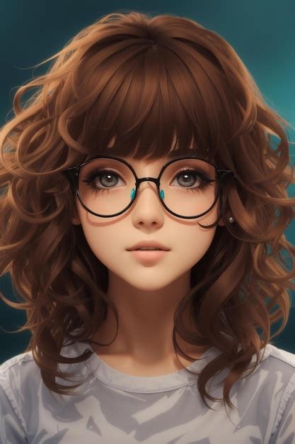 Una Chica Con Gafas Y Una Camisa Que Dice Ella Es Una Chica Foto