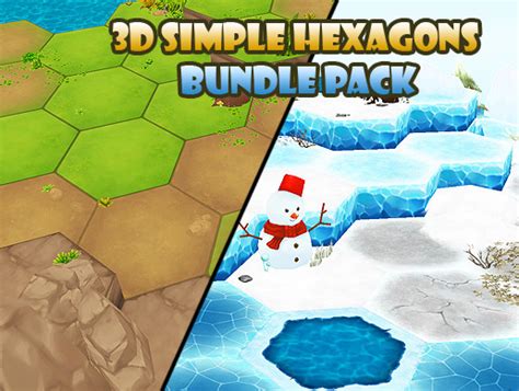 3d Simple Hexagons Bundle Pack 3d Environments Unity Asset Store