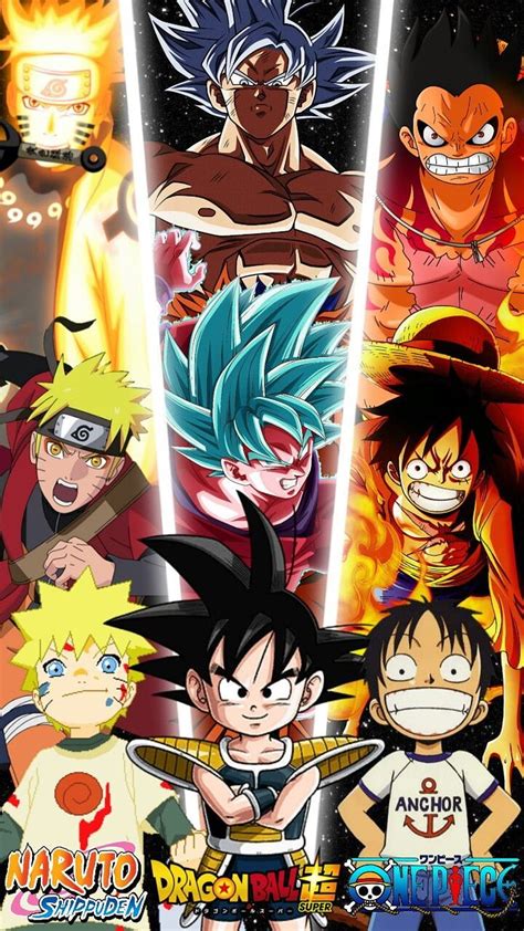 Goku Luffy Naruto Luffy Goku Naruto Tapeta Na Telefon Hd Pxfuel