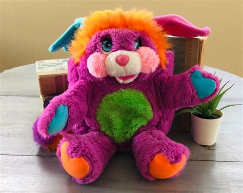 Vintage 1980s Popples Pancake Popple 80s Purple Orange Blue Green