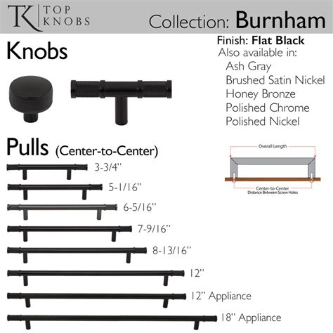 Garrison Collection Burnham 8 1316 Centers Bar Pull In Flat Black By Top Knobs Tk3236blk