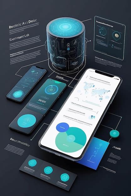 Realistic Device Mockup Infographic Generative Ai Premium AI