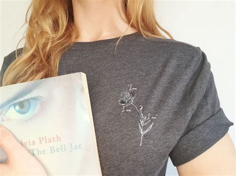 Sylvia Plath Shirt Feminism Quote Literary Shirt The Bell Jar Dark
