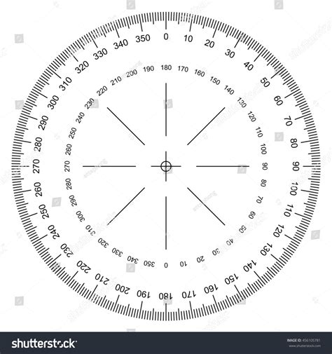 Protractor Vector Stock Vector Royalty Free 456105781 Shutterstock