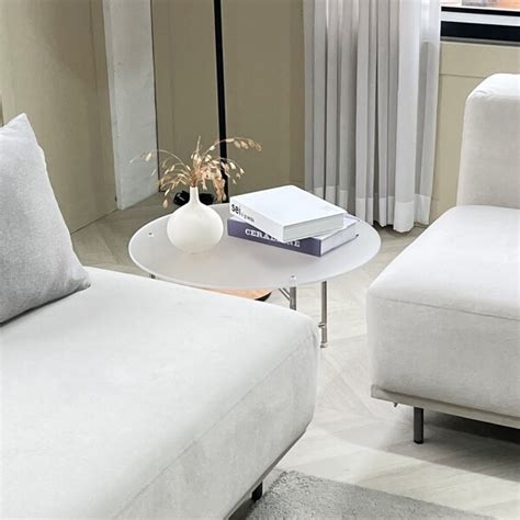 아크리코 아크릴 라운드 미니테이블 거실 카페 좌식 인테리어 사이드 테이블 아크리코