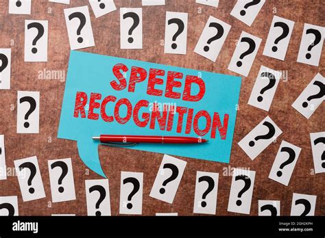 Text Sign Showing Speed Recognition Business Overview Technology Used To Detect And Recognize