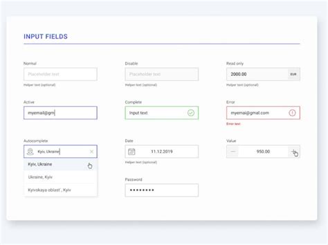 UI Components V1 0 Input Fields Free By Vadim