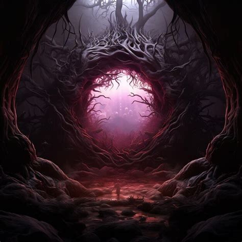 Premium Ai Image Dark World Tree And Discover A Captivating