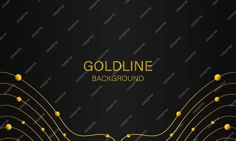 검은 배경에 럭셔리 추상 골드 라인 프리미엄 벡터