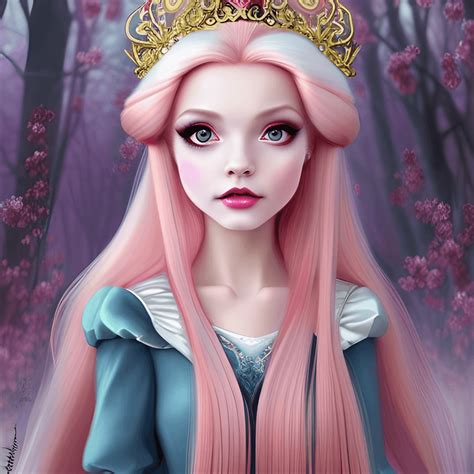 Beautiful Cute Princess Aurora From Sleeping Beauty With Long Hair Creative Fabrica