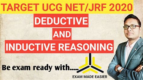 Deductive And Inductive Reasoning Ugc Net 2020 Youtube
