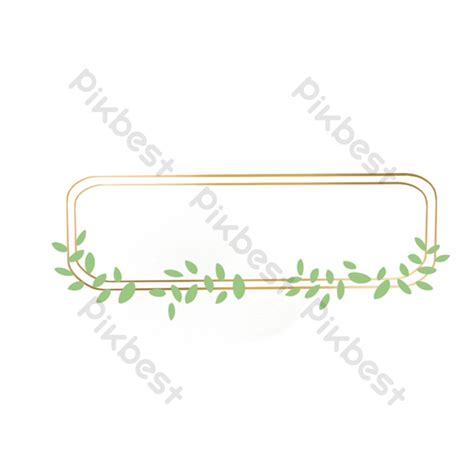 ภาพกรอบใบไม้สีเขียว เทมเพลต แบบ Psd ดาวน์โหลดฟรี Pikbest