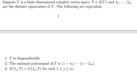 Solved Suppose V Is A Finite Dimensional Complex Vector Chegg