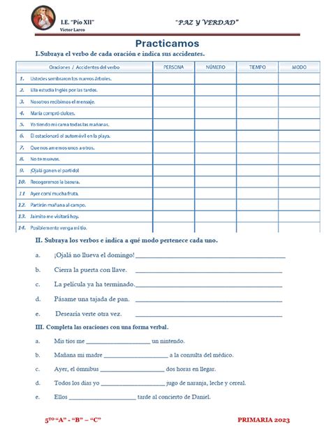 Practica Verbos Pdf