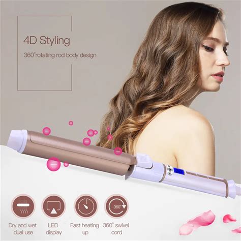 Led Digital Temperature Control Ceramic Styling Tools 32mm Hair Curling
