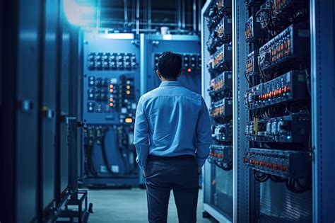 premium ai image electrical engineer programming for automation equipment empowering