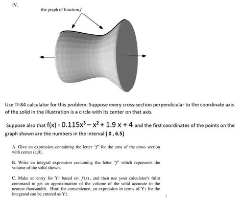 Solved IV The Graph Of Function Use TI 84 Calculator For Chegg Com