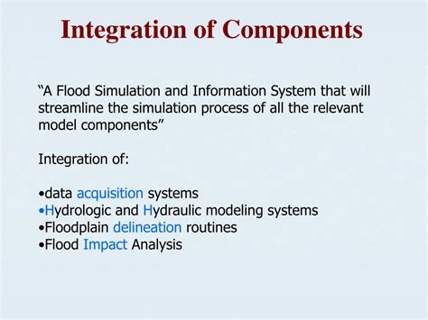 Ppt Development Of A Geographic Framework For An Integrated Flood