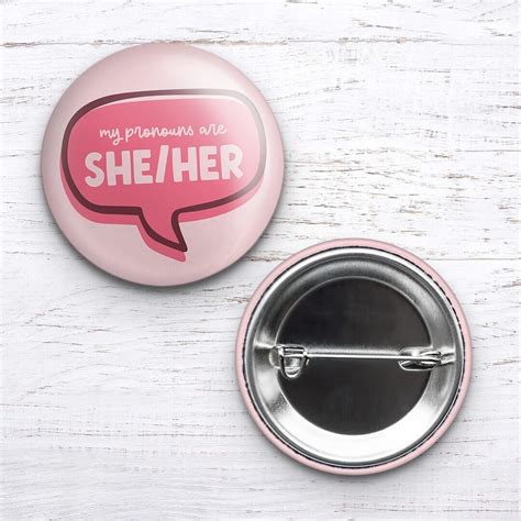 She Her Pin She Her Magnet Pronoun Pin Pronoun Magnet Pronoun T
